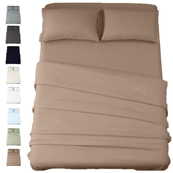 California Cotton Club 100% Cotton Sateen Solid Colour Fitted Sheet & Reviews - Wayfair Canada